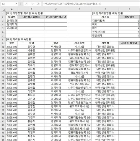 컴활 엑셀 질문이요 지식in