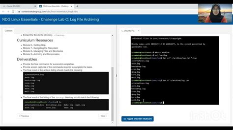 Ndg Linux Esensials Challenge Lab C Log File Archiving Youtube