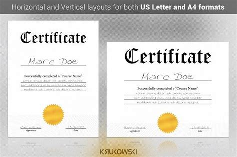 Blank Certificate Templates