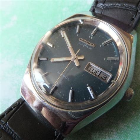 Peacock Blue Dial 35mm 21 Jewel 1970s Citizen Automatic Watch