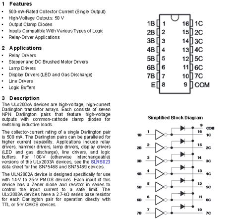 Uln2003 A Uln2003a Array Transitor Smd