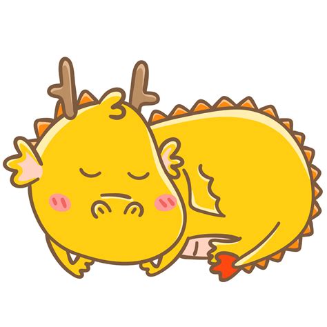 Cutie Golden Dragon 41265844 Png