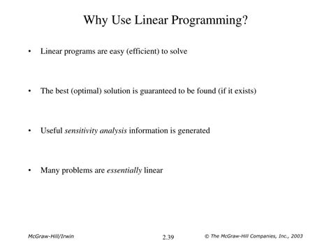 PPT Table Of Contents Chapter 2 Linear Programming Basic Concepts