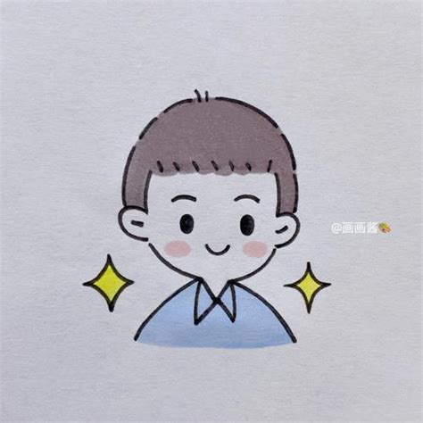 简笔画可爱小人男生 可爱简笔画小人怎么画 画趣文库（我爱生活）