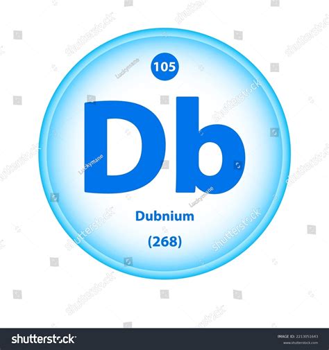 Structure Chemical Element Dubnium Db Symbol Stock Vector Royalty Free