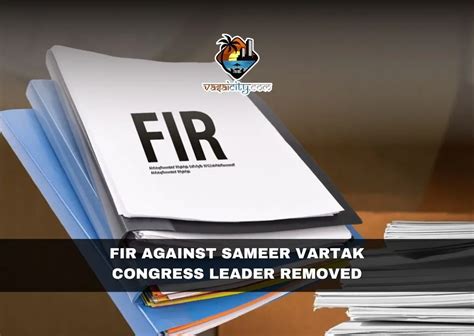 Fir Against Sameer Vartak Congress Leader Removed