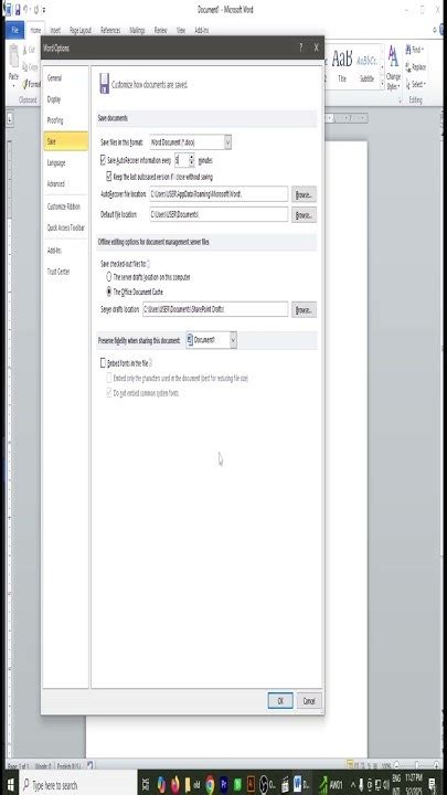 Auto Save In Microsoft Word Automatically Save Ms Word Shorts