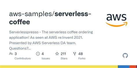 Github Aws Samplesserverless Coffee Serverlesspresso The