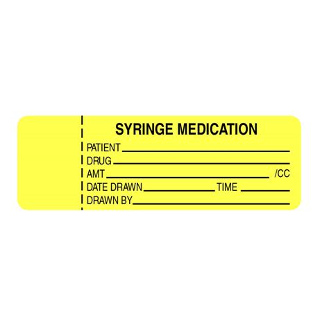 Centurion Syringe Medication Labels Medline