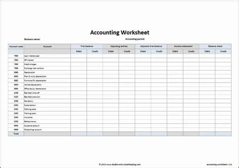 Excel Bookkeeping Templates