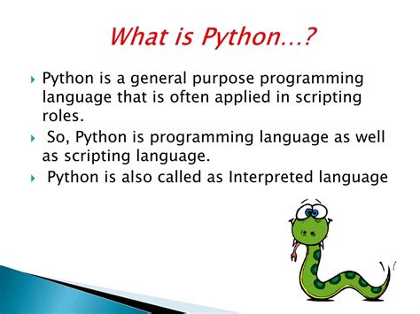 Presentation On Python Ppt