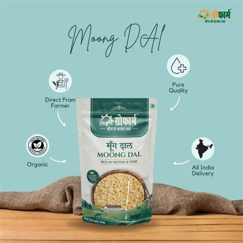 Organic Moong Dal Packaging Size 1 Kg At Rs 299 Kg In Zaidpur Id 2854768449348