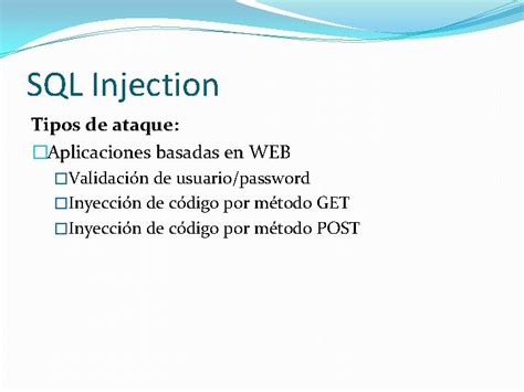 Inyeccin De Sql Sql Injection Inyeccin Sql Es