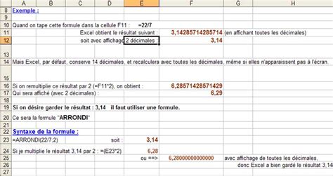 Excel Fonctions Simples