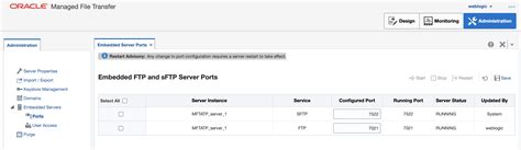 Enable And Start The Mft Sftp Server