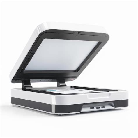 hightech flatbed scanner with open lid for digital document conversion