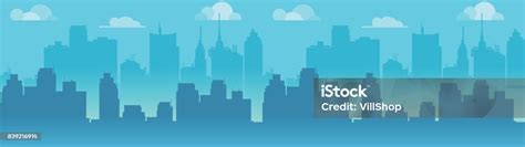 도시 스카이라인 벡터 일러스트입니다 블루 시티 실루엣입니다 주간 도시의 스카이 라인 응용 프로그램에 대 한 벡터 일러스트입니다 0명에 대한 스톡 벡터 아트 및 기타 이미지