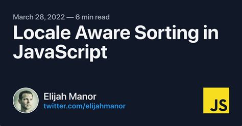 Locale Aware Sorting In Javascript Rfrontend