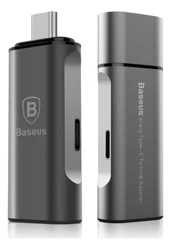 Hub Usb C Sharp Series Gris Oscuro Mini Portable Baseus