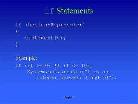 If Statements