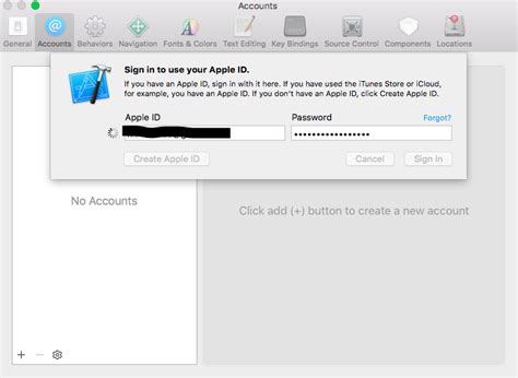 Xcode7 How To Add The Apple Id In Xcode 73 Stack Overflow