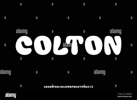 Bold Rounded Fun Alphabet Display Font Vector Illustration Stock Vector Image And Art Alamy