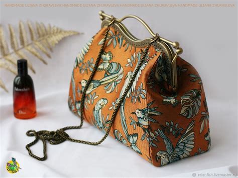 Сумка с фермуаром Саквояж тропические птицы в интернет магазине Ярмарка Мастеров по цене 6200