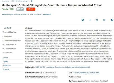 Hamid Rahmanei On Linkedin Optimal Sliding Mode Controller Mecanum Wheeled Robot