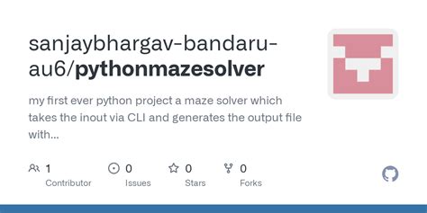 GitHub Sanjaybhargav Bandaru Au Pythonmazesolver My First Ever Python Project A Maze Solver