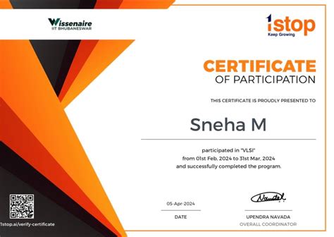 Sneha M On Linkedin Vlsi Certification Internship