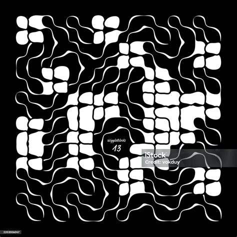 Wiggle Blocks Series Positive Pattern 13 Stock Illustration Download