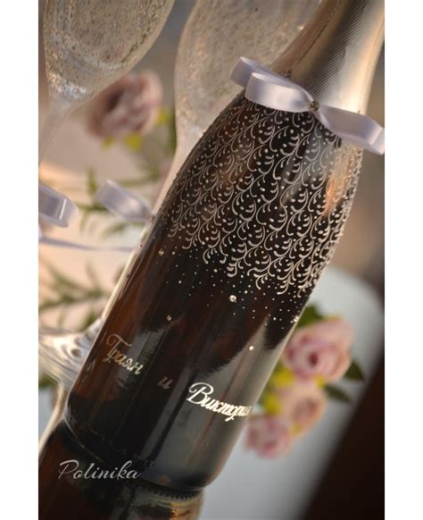 Бутилка шампанско за сватба Ch0028 Polinika