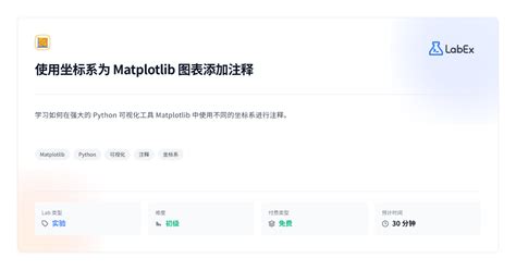 Matplotlib 注释 Python 可视化 Labex