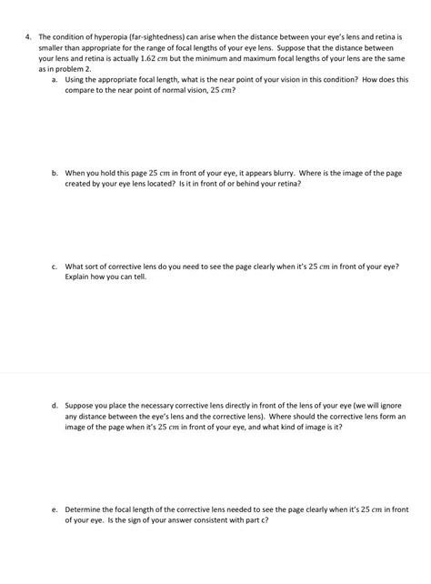 4 The Condition Of Hyperopia Far Sightedness Can