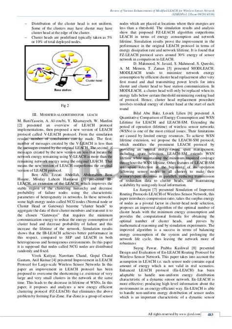 review of various enhancements of modified leach for wireless sensor