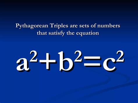 The Pythagorean Theorem Lesson Ppt