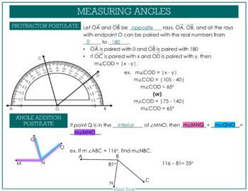 Geometry PowerPoint Teaching Measuring Segments Angles DISTANCE LEARNING
