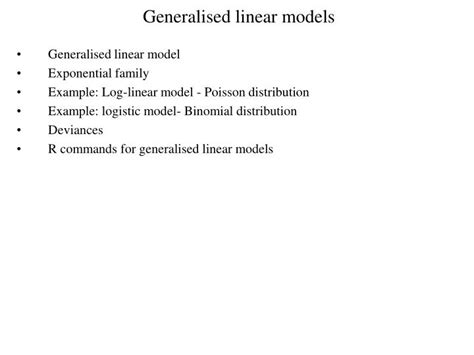 Ppt Generalised Linear Models Powerpoint Presentation Free Download Id867331