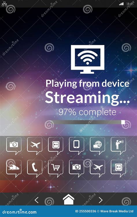Various Computer Icons With Progress Bar Stock Illustration Illustration Of Online Mobile