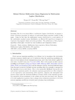 Robust Mixture Multivariate Linear Regression By Robust Mixture Multivariate Linear