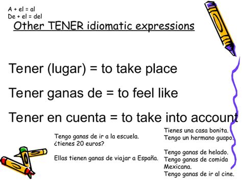 Spanish Tense Tenerexpressionsnotesppt