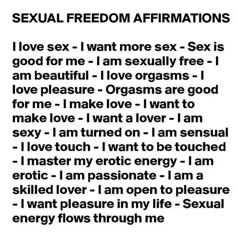 Sexual Freedom Affirmations Vitalcoaching Com