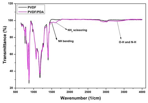 Ir Spectra Results Of Pvdf Membranes With And Without Pda Coating Download Scientific Diagram