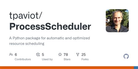 Github Tpaviotprocessscheduler A Python Package For Automatic And