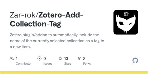 GitHub Zar Rok Zotero Add Collection Tag Zotero Plugin Addon To Automatically Include The