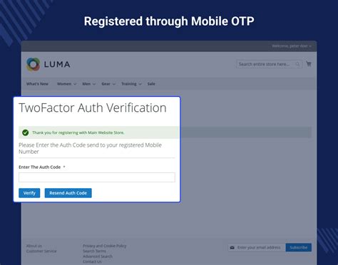 Magento 2 Two Factor Authentication Customer Otp Validation Extension Webkul
