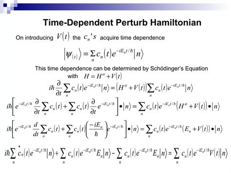 Time Dependent Perturbation Theory Ppt Physics Science