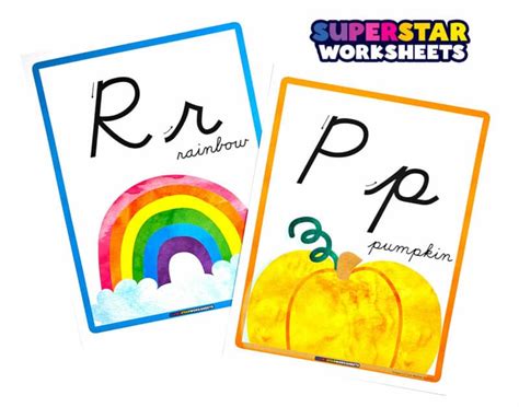 Cursive Alphabet Charts Superstar Worksheets