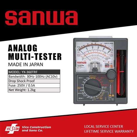Sanwa Yx 360trf Analog Multi Tester Made In Japan Lazada Ph