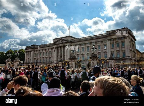 As Mourners Pay Their Respects After The Passing Of Her Majesty The Queen At Buckingham Palace